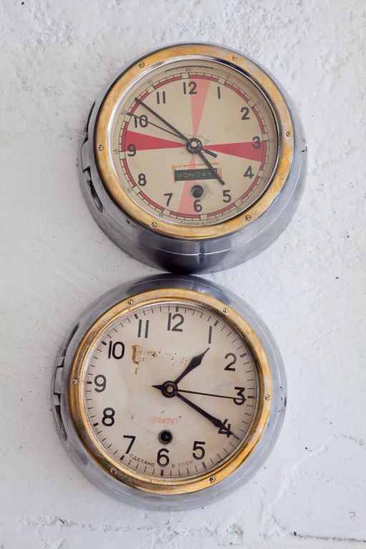 Russian Ship Clocks 2 For Sale at 1stDibs