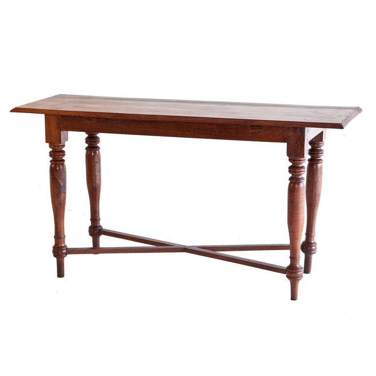 Colonial Jackfruit Wood Console Table For Sale at 1stDibs