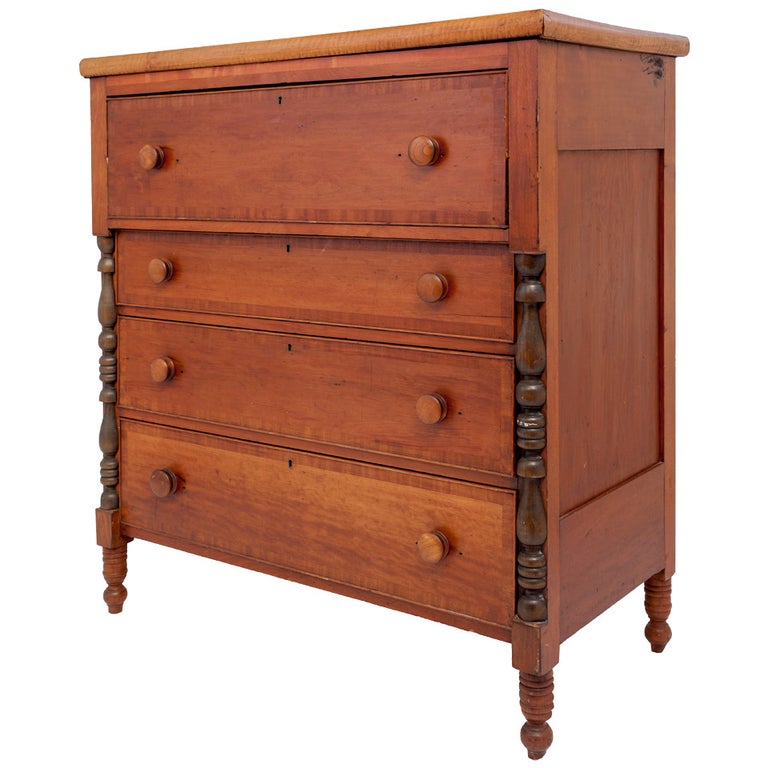 Empire Style Cherry Chest of Drawers at 1stDibs