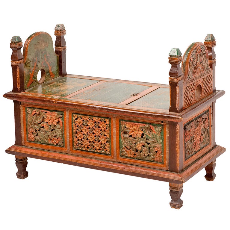 Small Indian Dowery Chest For Sale at 1stDibs | indian dowry chest ...