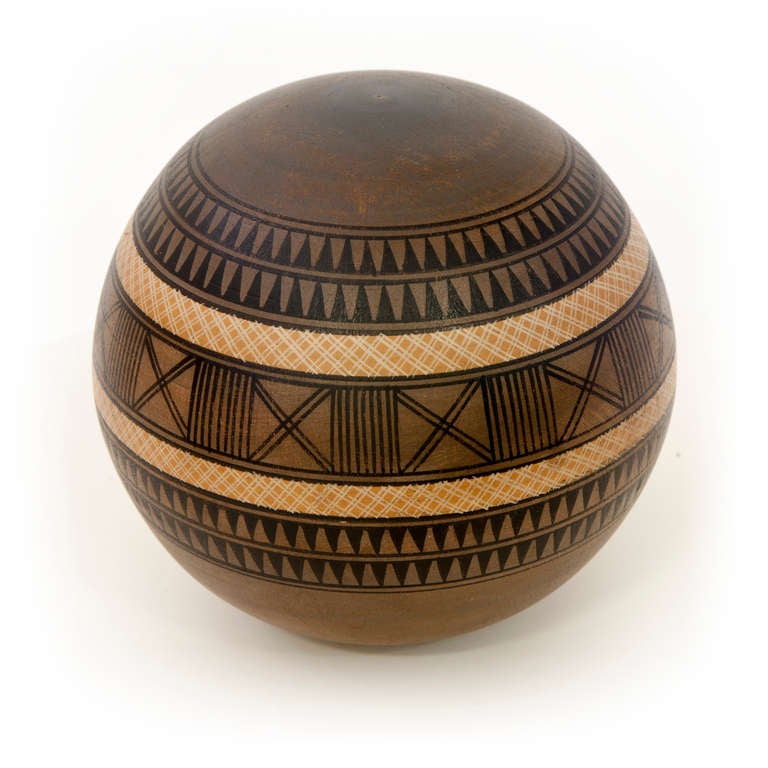 Hand-Painted Terracotta Balls at 1stDibs