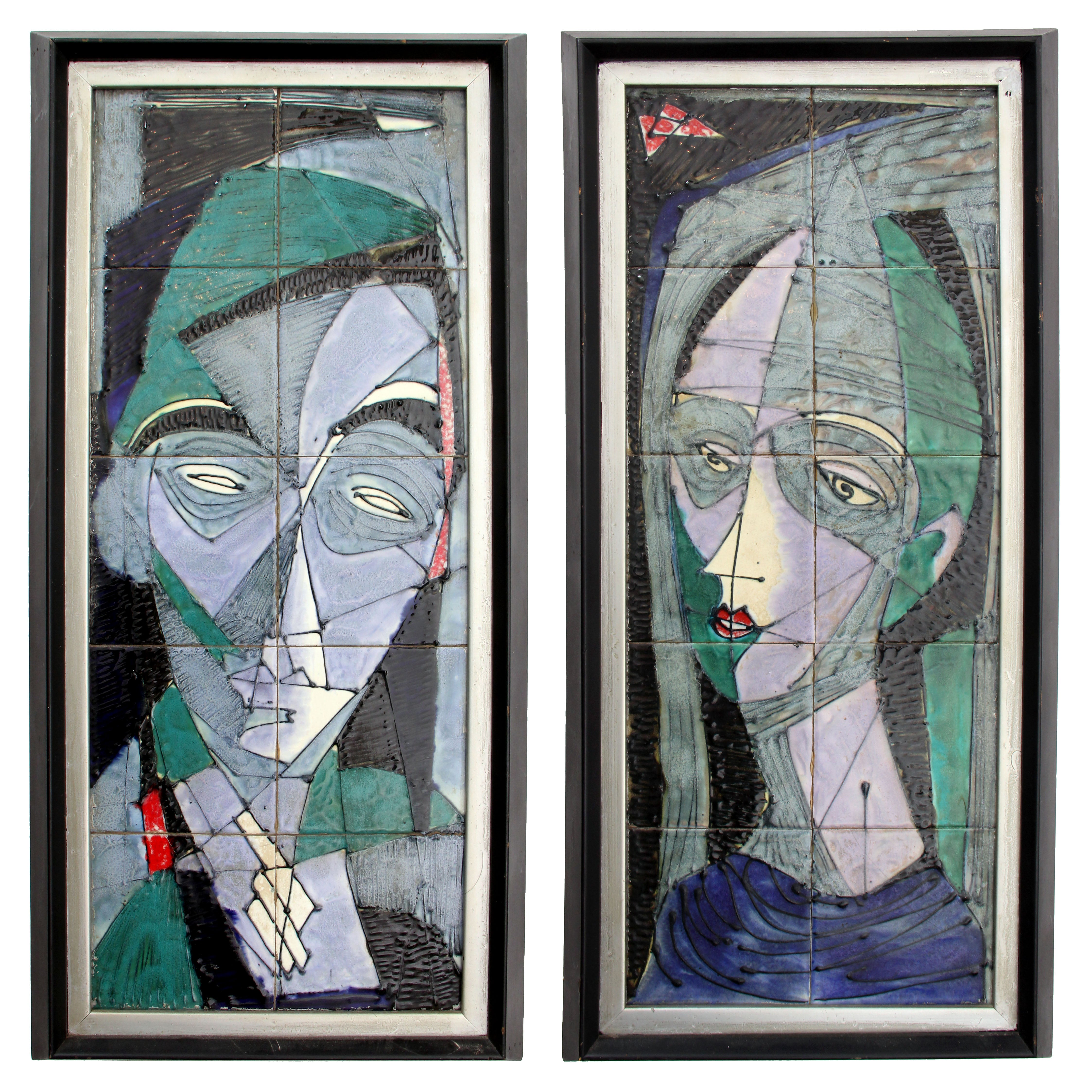 abstract tile portraits by Harris Strong at 1stDibs