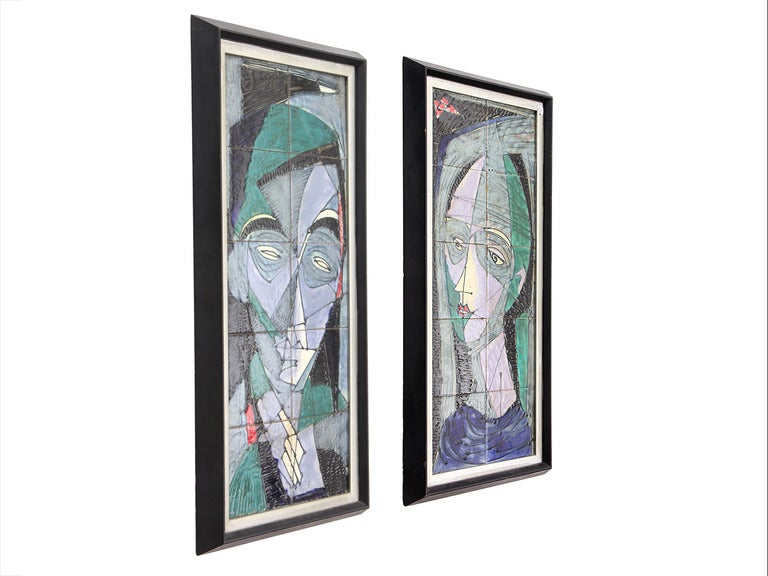 abstract tile portraits by Harris Strong at 1stDibs