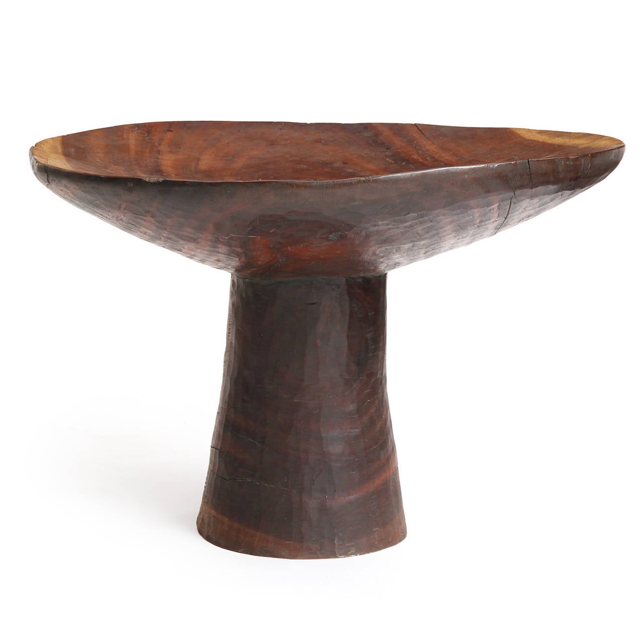 African Carved Wood Table at 1stDibs