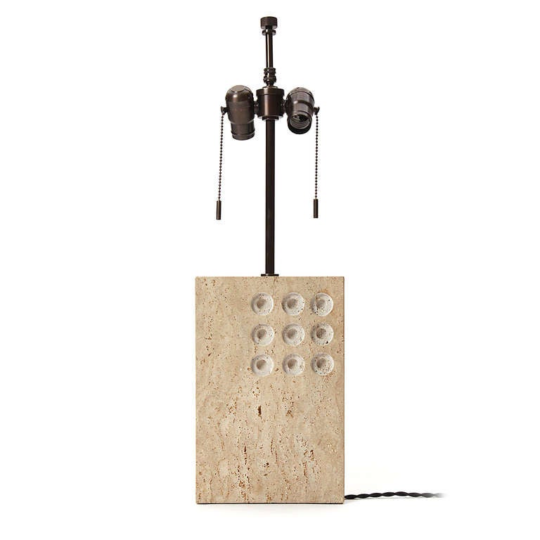 Travertine Table Lamp For Sale at 1stDibs | travertine lamp