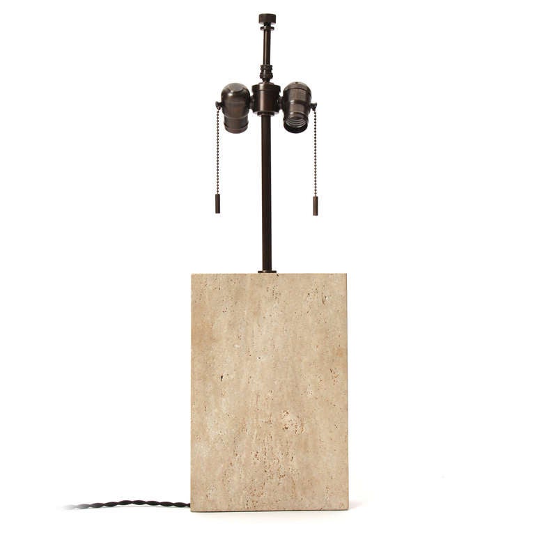 Travertine Table Lamp For Sale at 1stDibs | travertine lamp