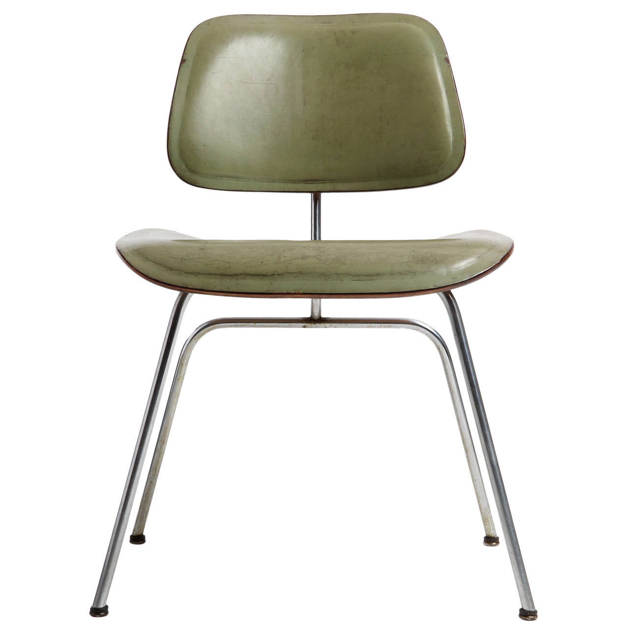 Leather DCM Chair by Charles and Ray Eames For Sale at 1stDibs