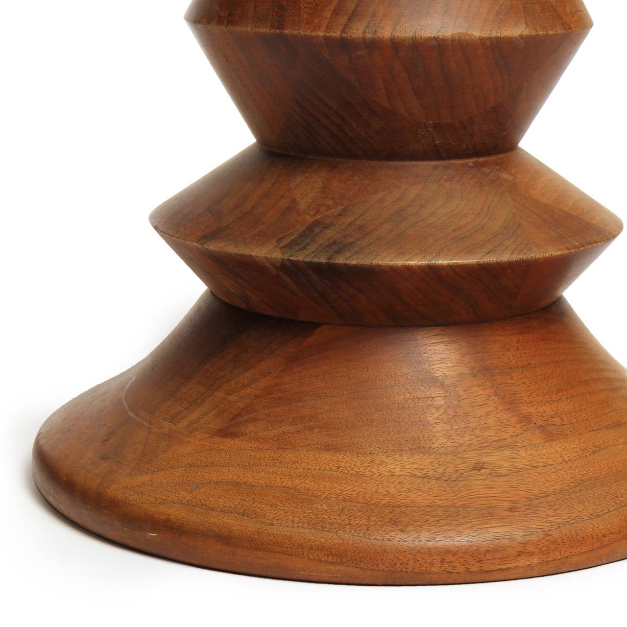 Turned Walnut Stool by Charles and Ray Eames For Sale at 1stDibs