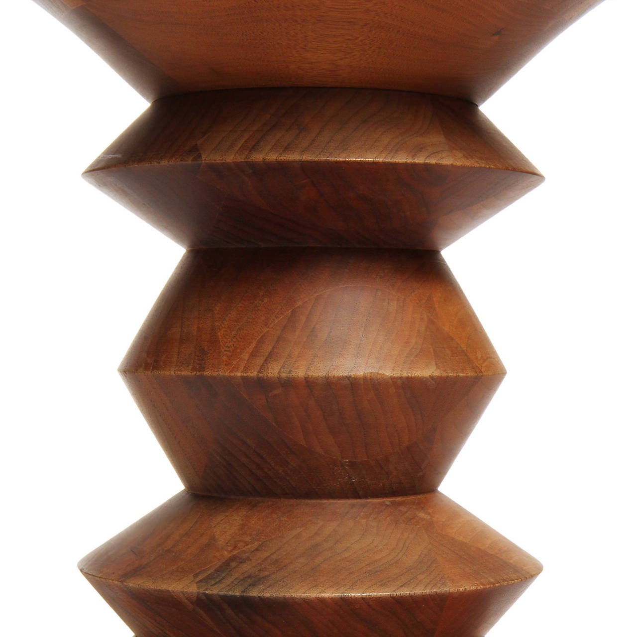 Turned Walnut Stool by Charles and Ray Eames For Sale at 1stDibs