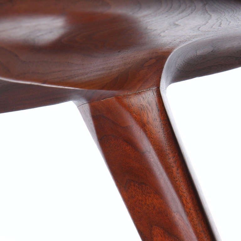 Cantilevered Shield End Table in the Style of Kagan at 1stDibs