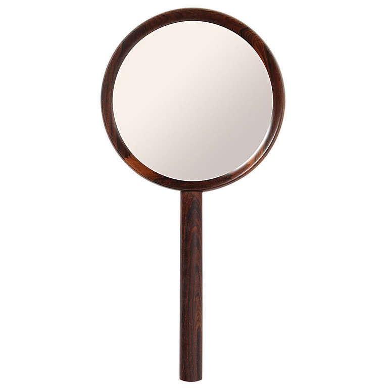 Rosewood Hand Mirror at 1stDibs