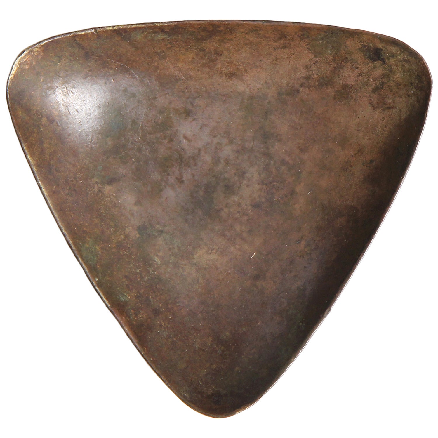 Bronze Triangular Bowl by Carl Aubock at 1stDibs