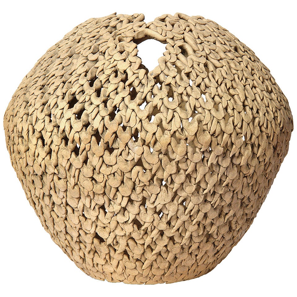 "Woven" Ceramic Vessel at 1stDibs