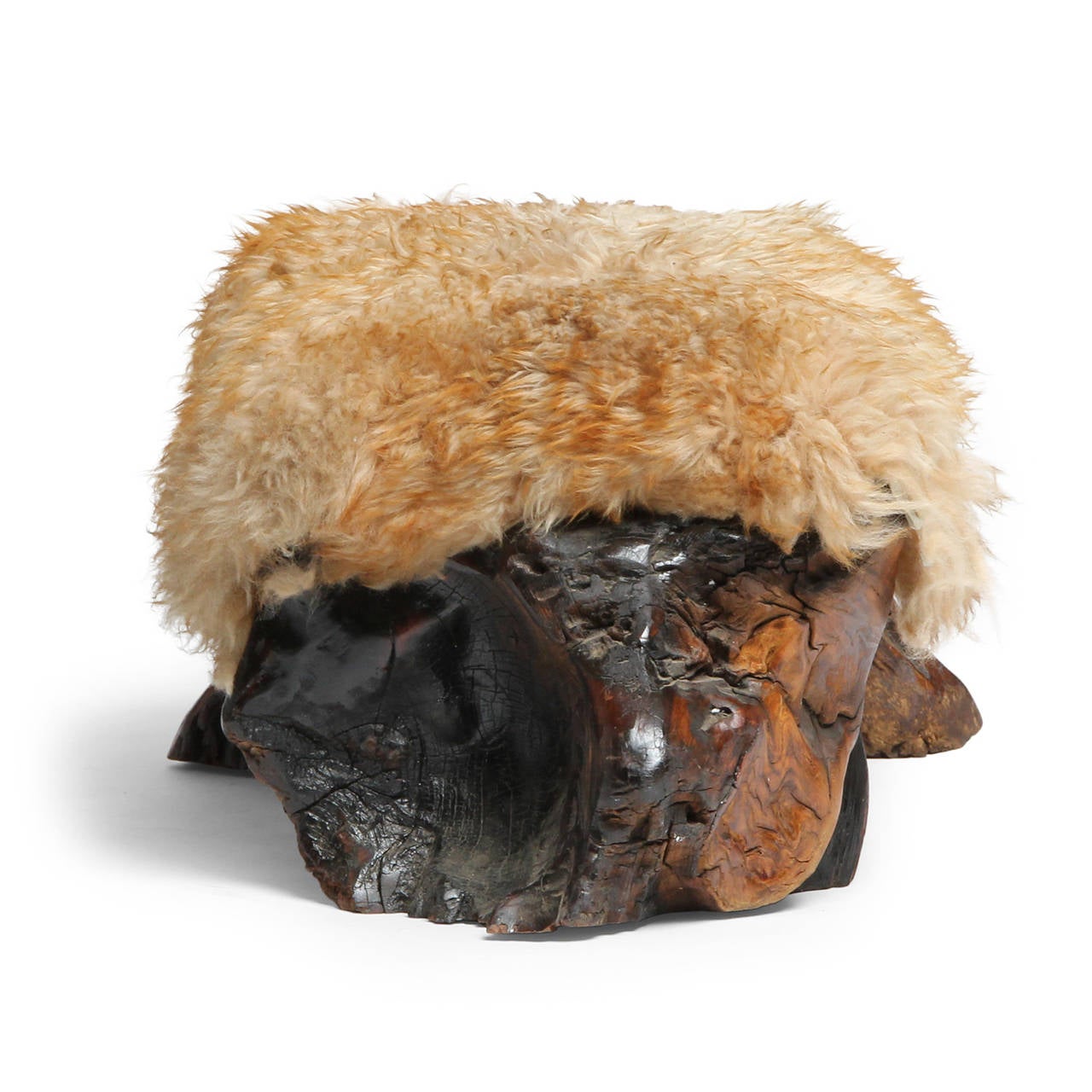 Redwood Burl Stool For Sale at 1stDibs