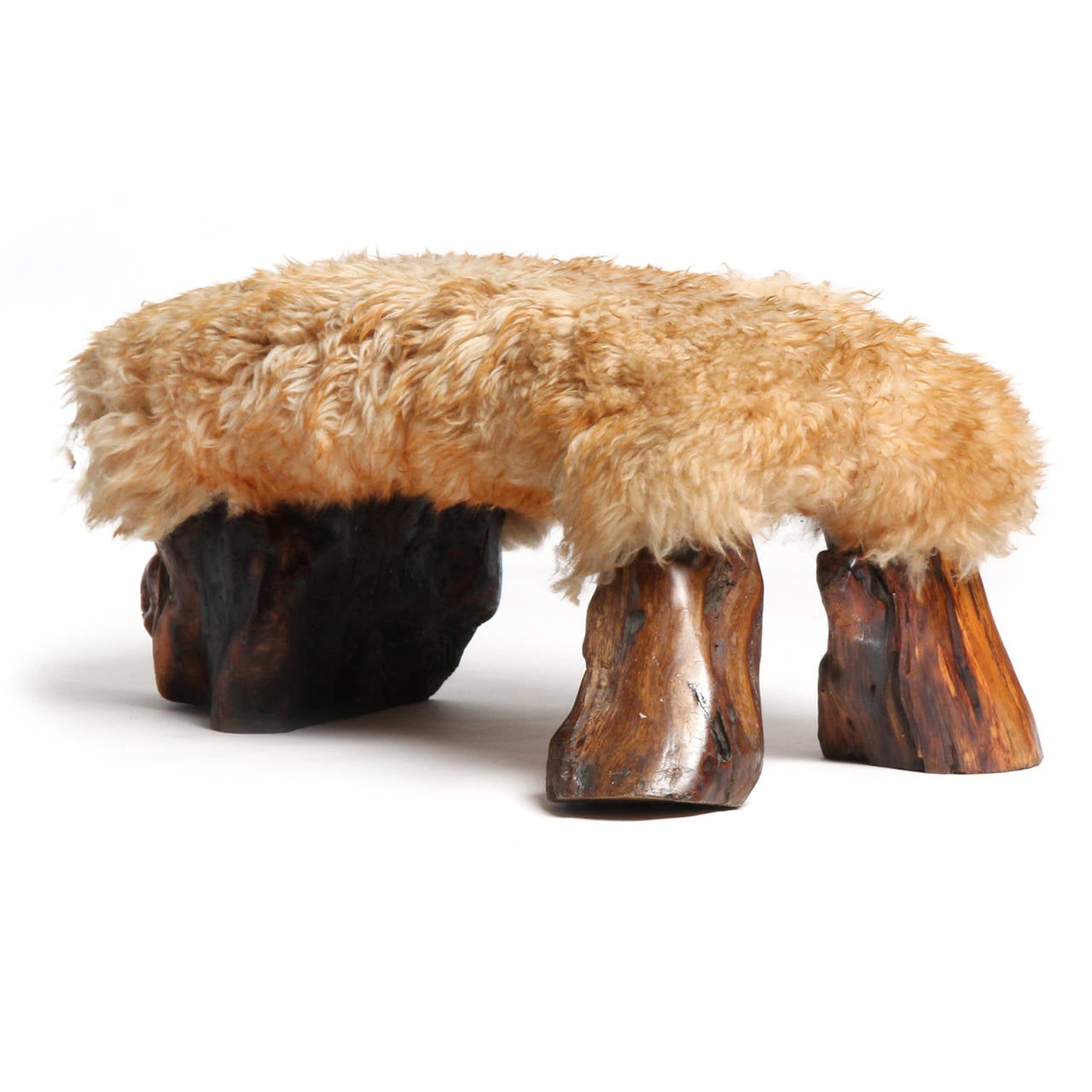 Redwood Burl Stool For Sale at 1stDibs