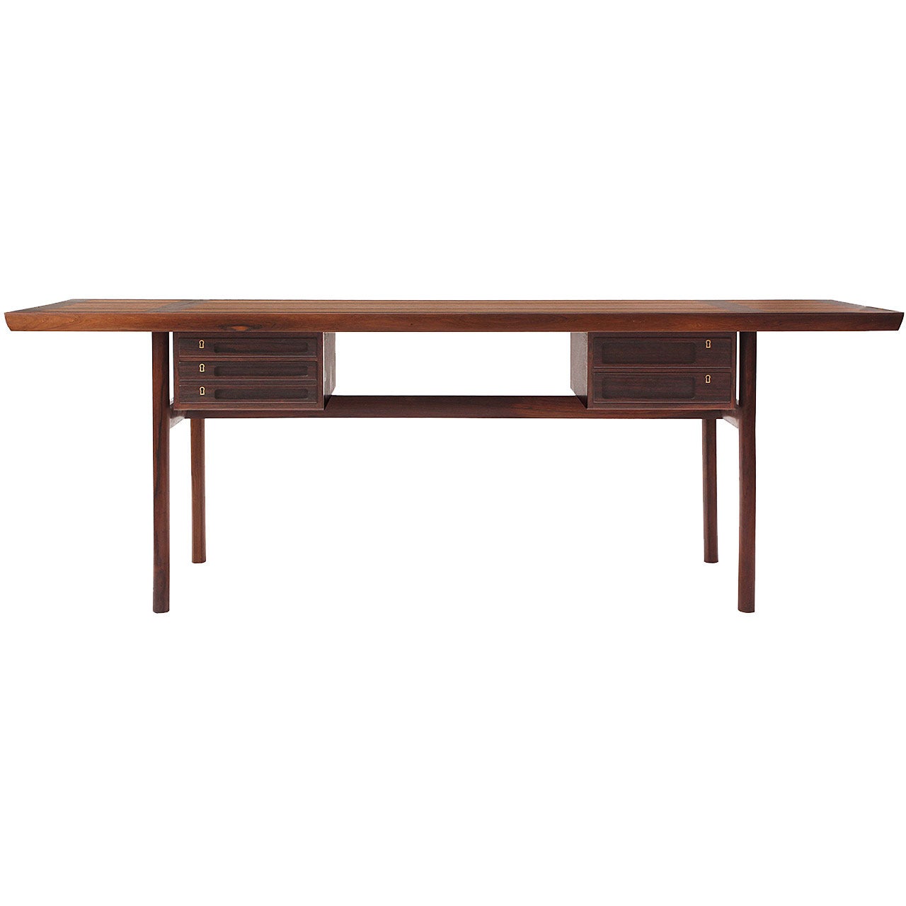Metamorphic Rosewood Desk And Table By Hvidt And Molgaard at 1stDibs