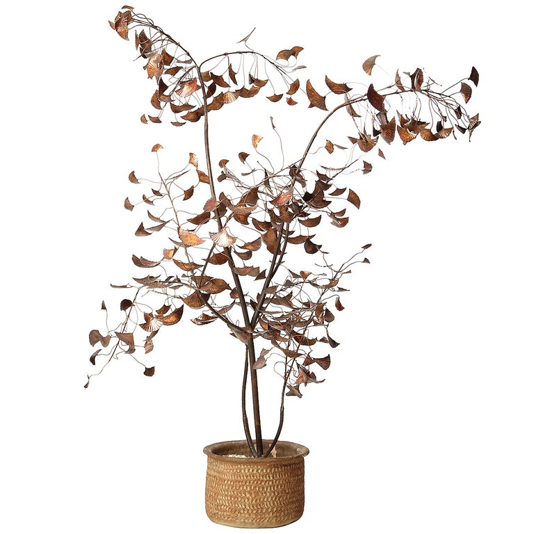 Amazing Life-Size Gingko Tree Sculpture For Sale at 1stDibs