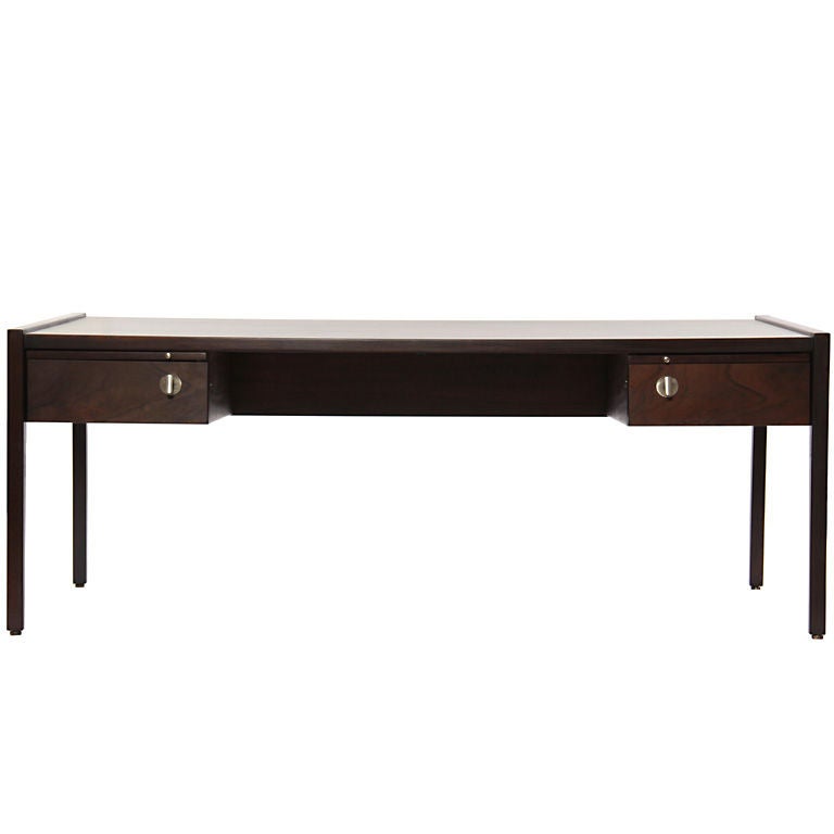 slanted executive desk by Jens Risom at 1stDibs
