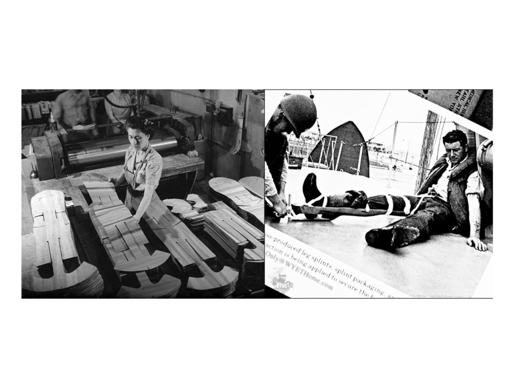 Molded Plywood Leg Splint by Ray and Charles Eames For Sale at 1stDibs ...