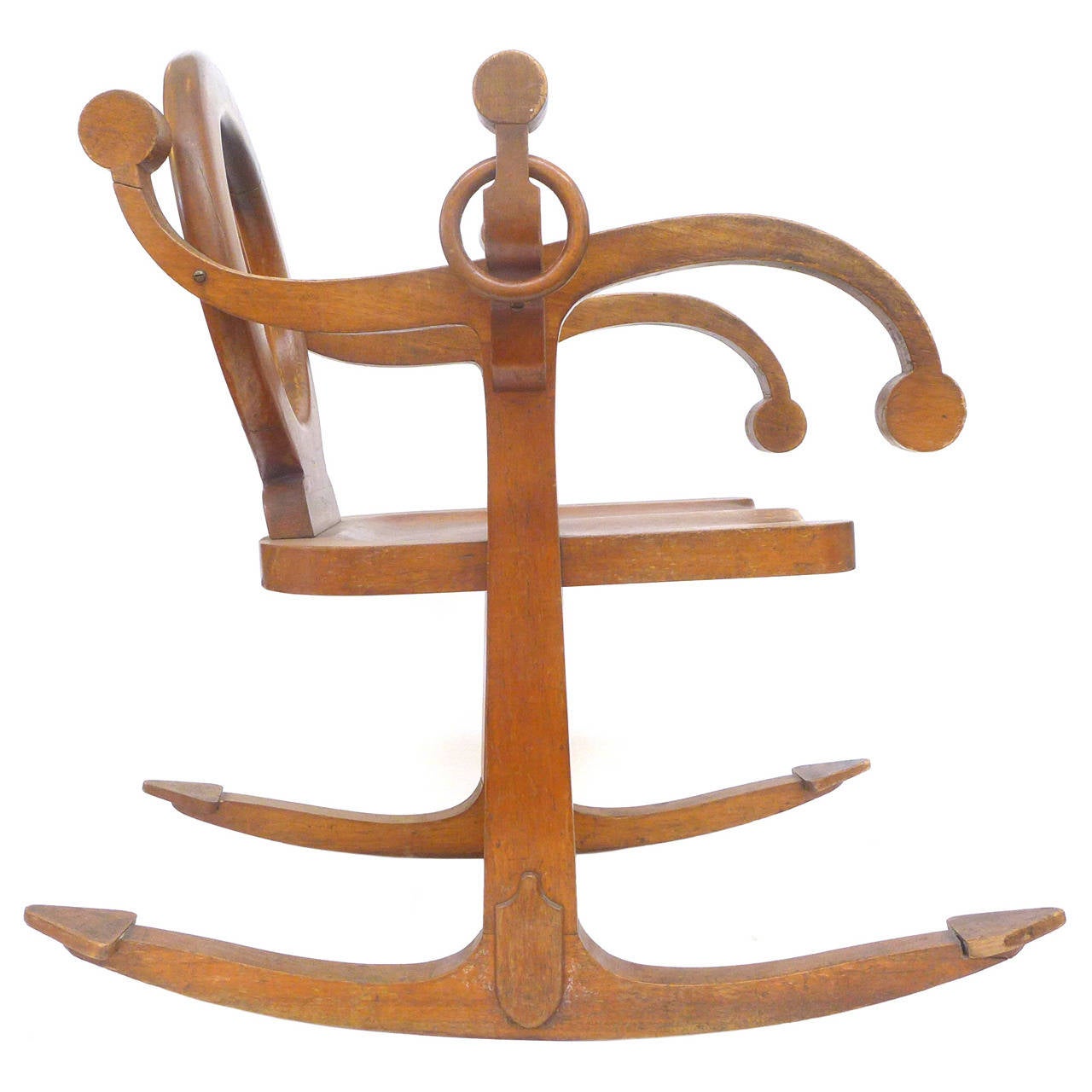 Unusual "Anchor" Rocking Chair at 1stDibs