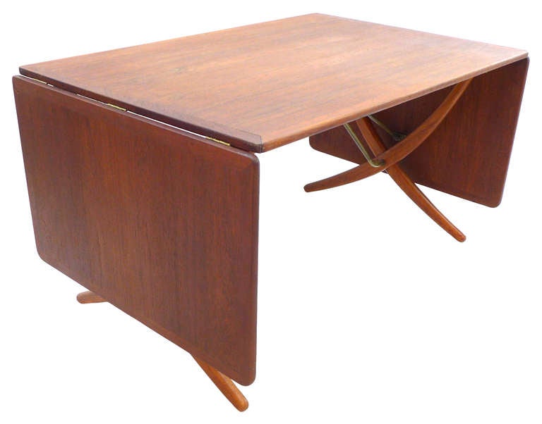 Iconic Drop Leaf Scissor-Leg Table by Hans Wegner at 1stDibs | scissor ...
