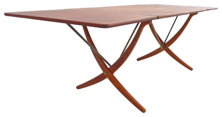 Iconic Drop Leaf Scissor-Leg Table by Hans Wegner at 1stDibs | scissor ...