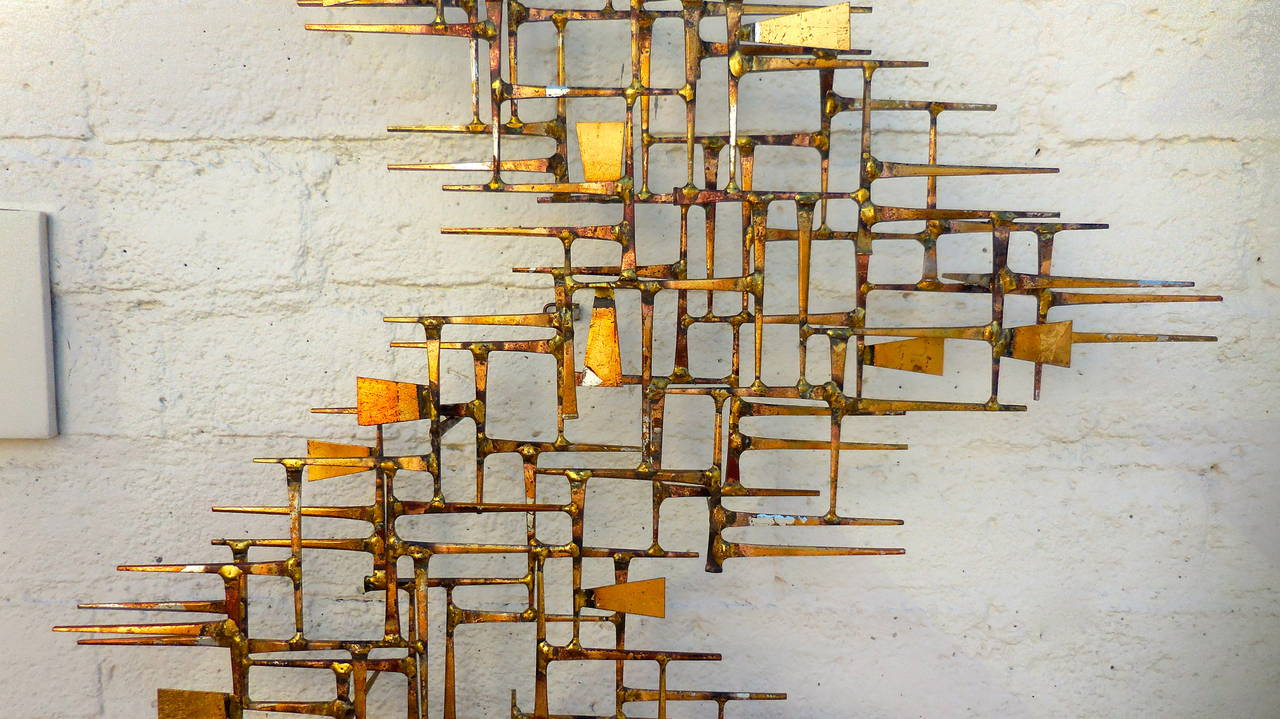 Sparkling Mid-20th Century Wall-Mounted Sculpture by William Bowie ...