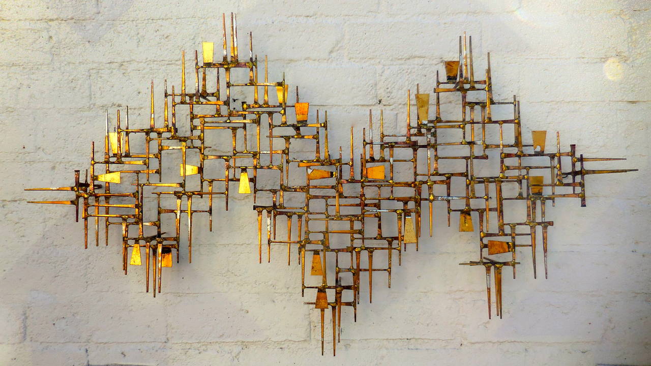 Sparkling Mid-20th Century Wall-Mounted Sculpture by William Bowie ...