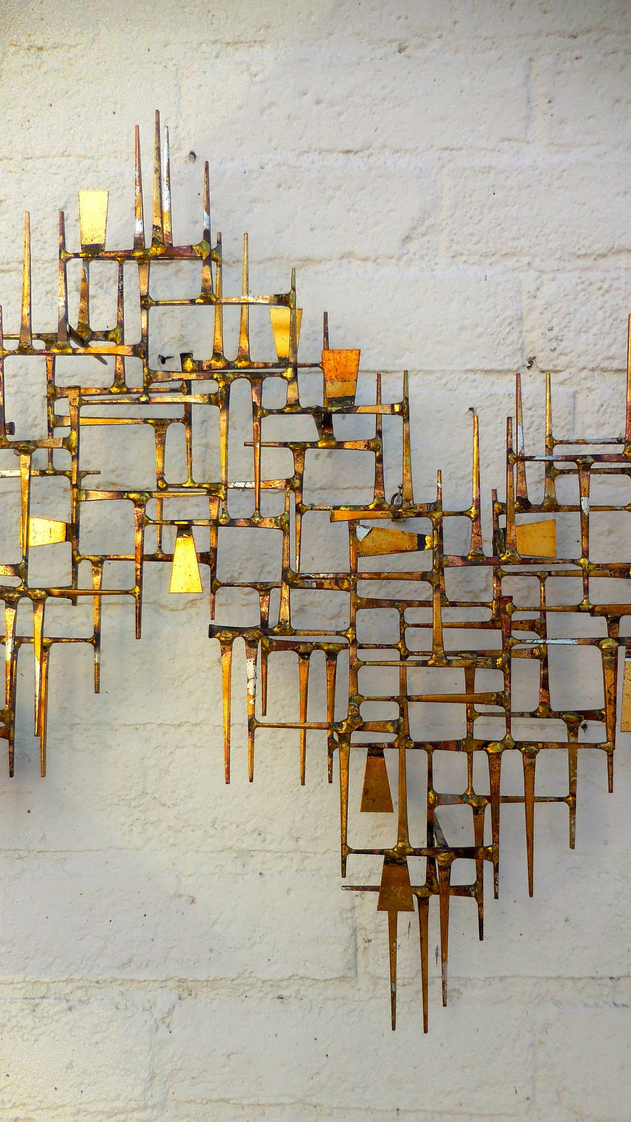 Sparkling Mid-20th Century Wall-Mounted Sculpture by William Bowie ...