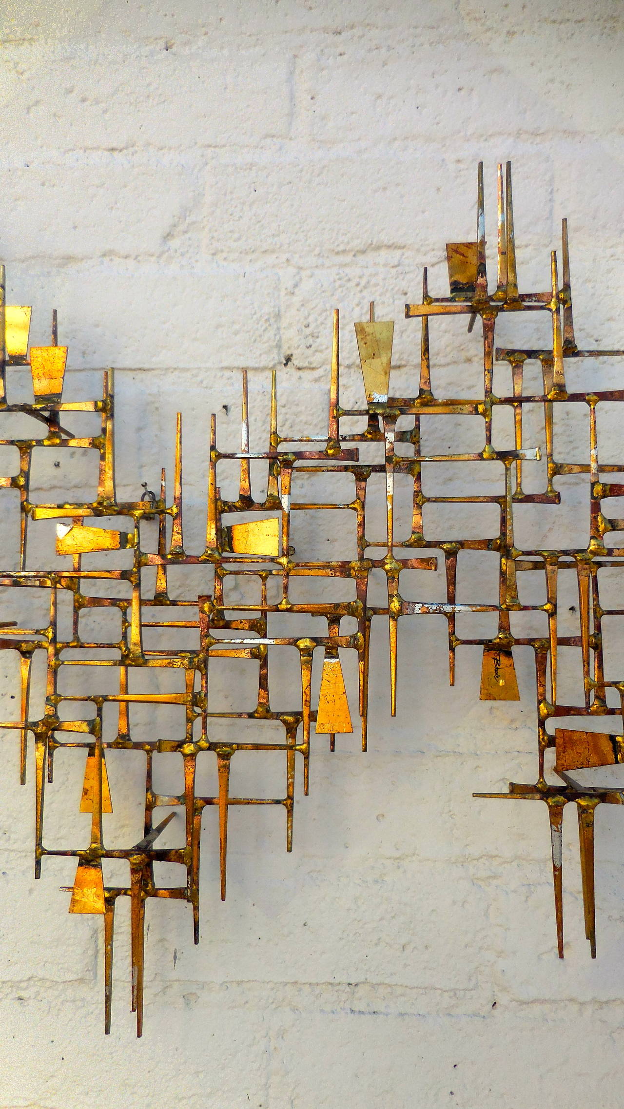Sparkling Mid-20th Century Wall-Mounted Sculpture by William Bowie ...
