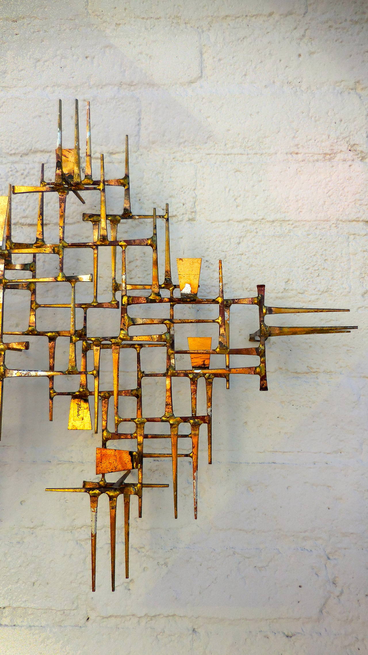 Sparkling Mid-20th Century Wall-Mounted Sculpture by William Bowie ...