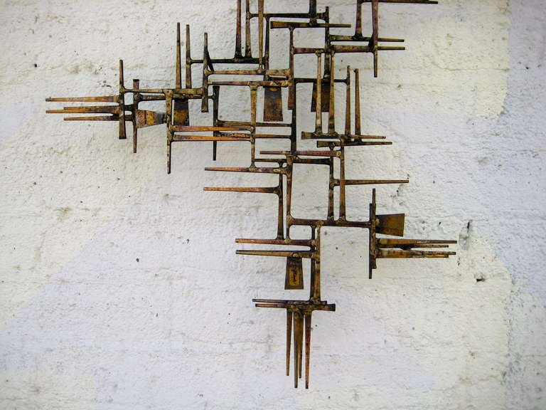A Powerfully Composed Braised and Gilded William Bowie Wall Sculpture ...