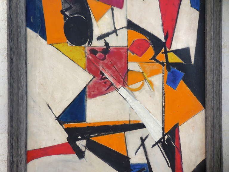 "Composition 58" an original oil painting by S.P. Provenzano at 1stDibs