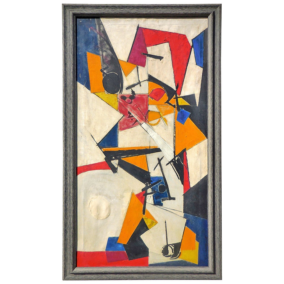 "Composition 58" an original oil painting by S.P. Provenzano at 1stDibs