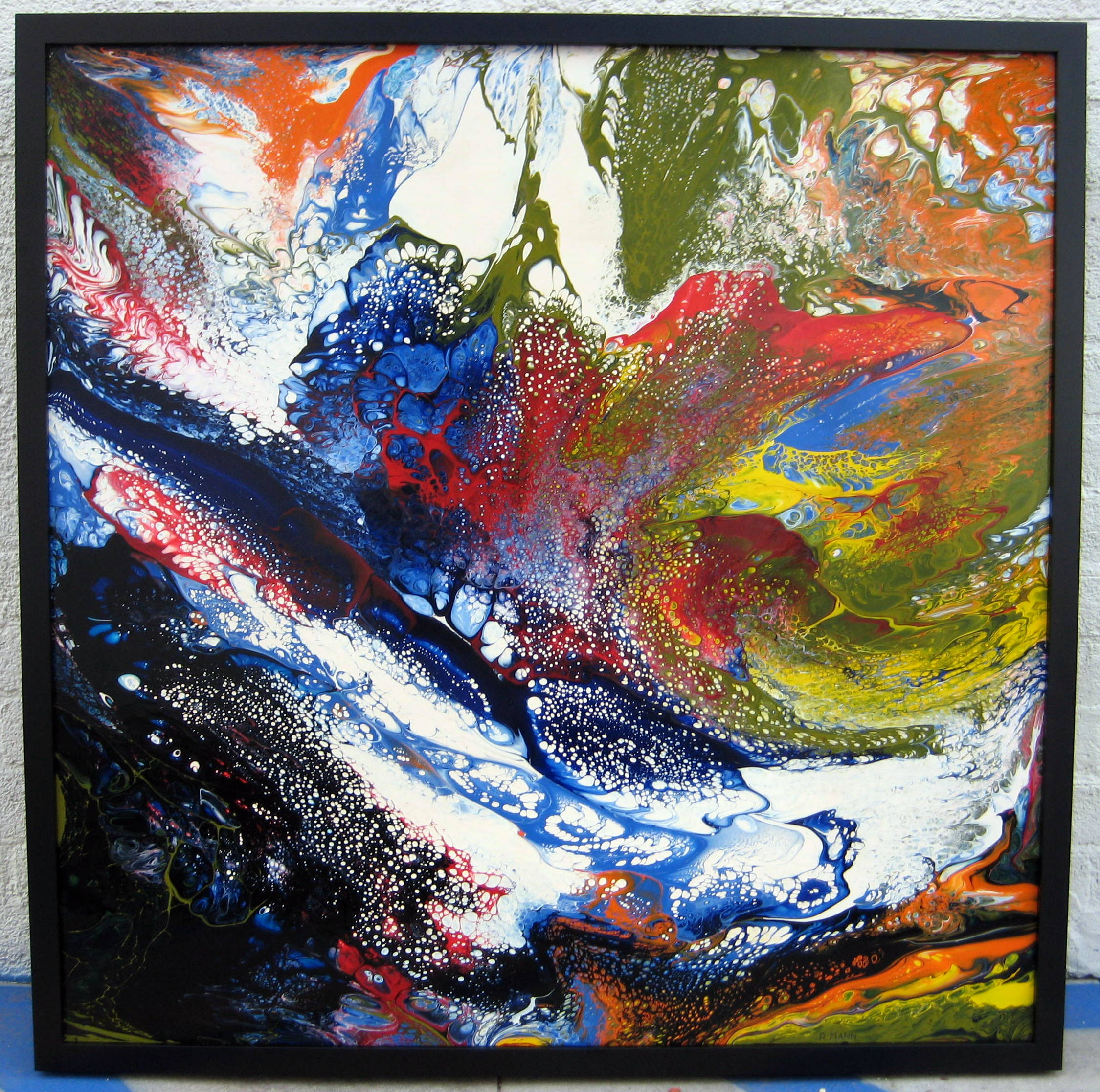 A Large Scale Original Painting By American Artist Richard Mann C. 1960 ...