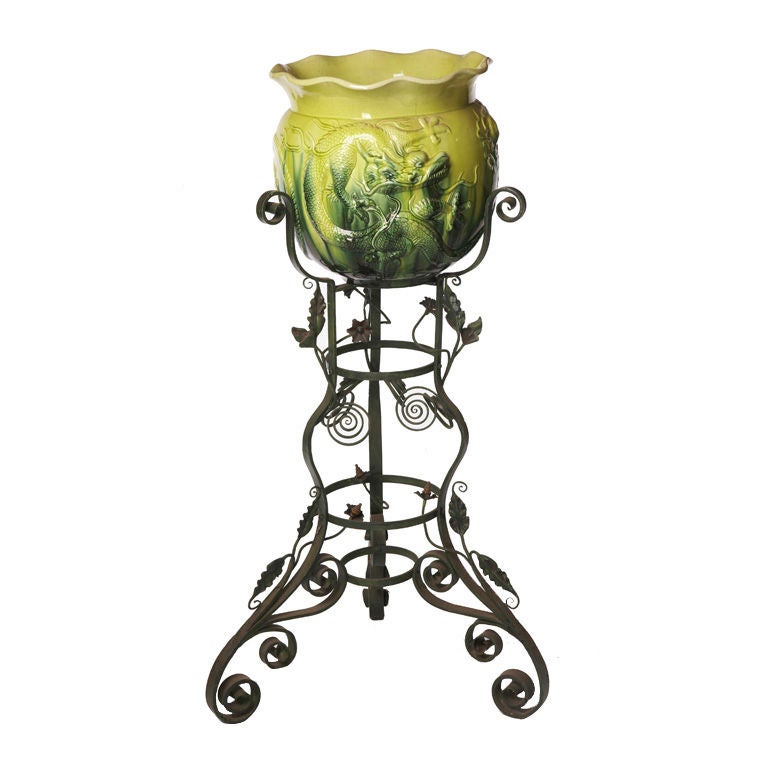 Ceramic Plant Stand - 18 For Sale on 1stDibs