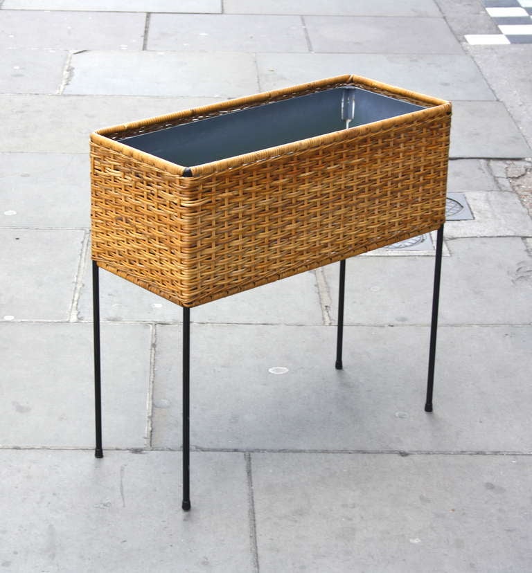 Large Wicker Planter By Carl Auböck at 1stDibs