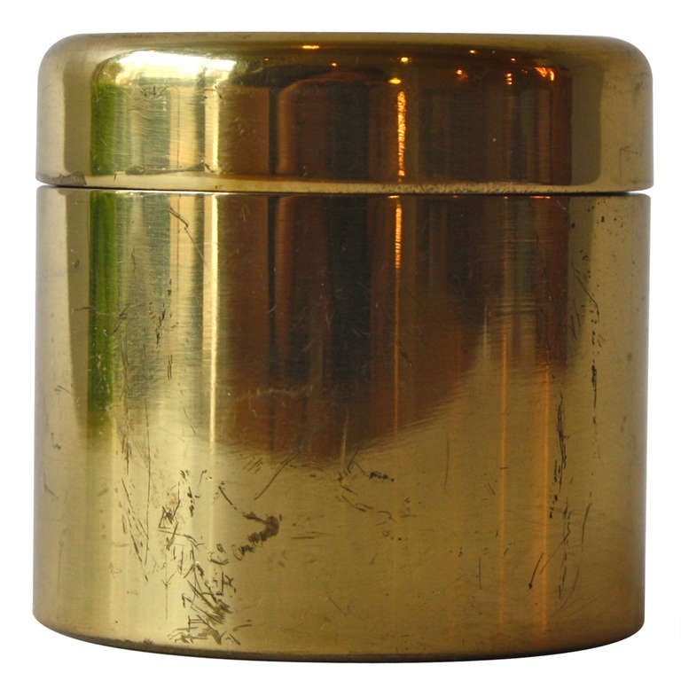 Small Magnifying Glass Topped Container by Carl Aubock at 1stDibs