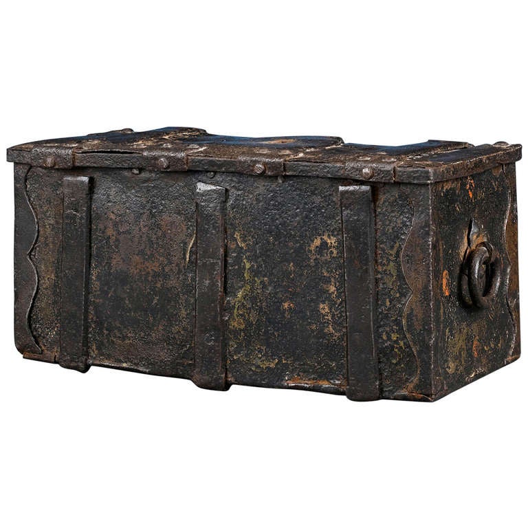 Continental Iron Strong Box at 1stDibs