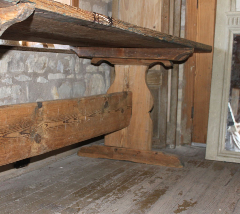 Swedish Stretcher Table For Sale at 1stDibs