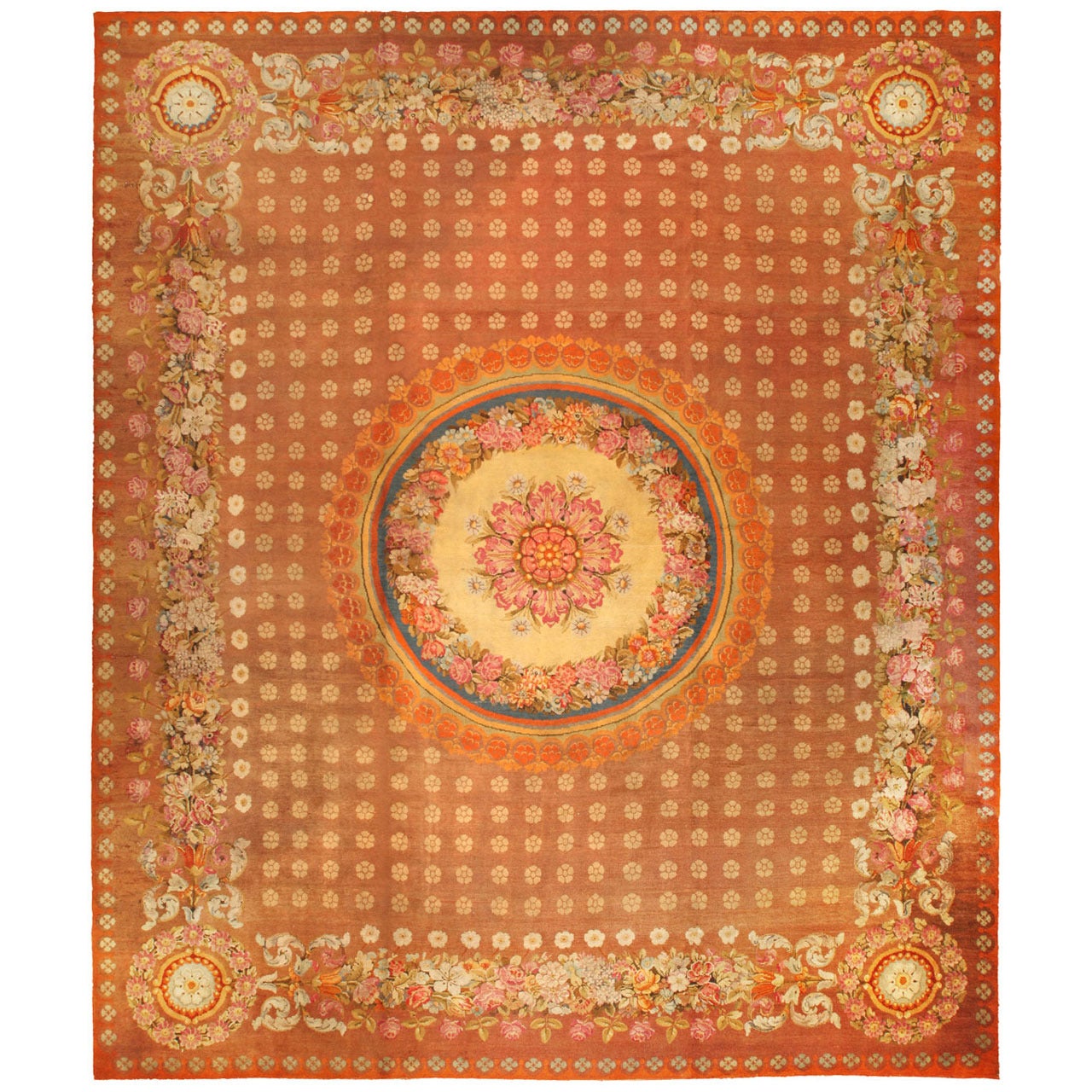 Antique Oversize Early 19th Century English Axminster Carpet For Sale ...