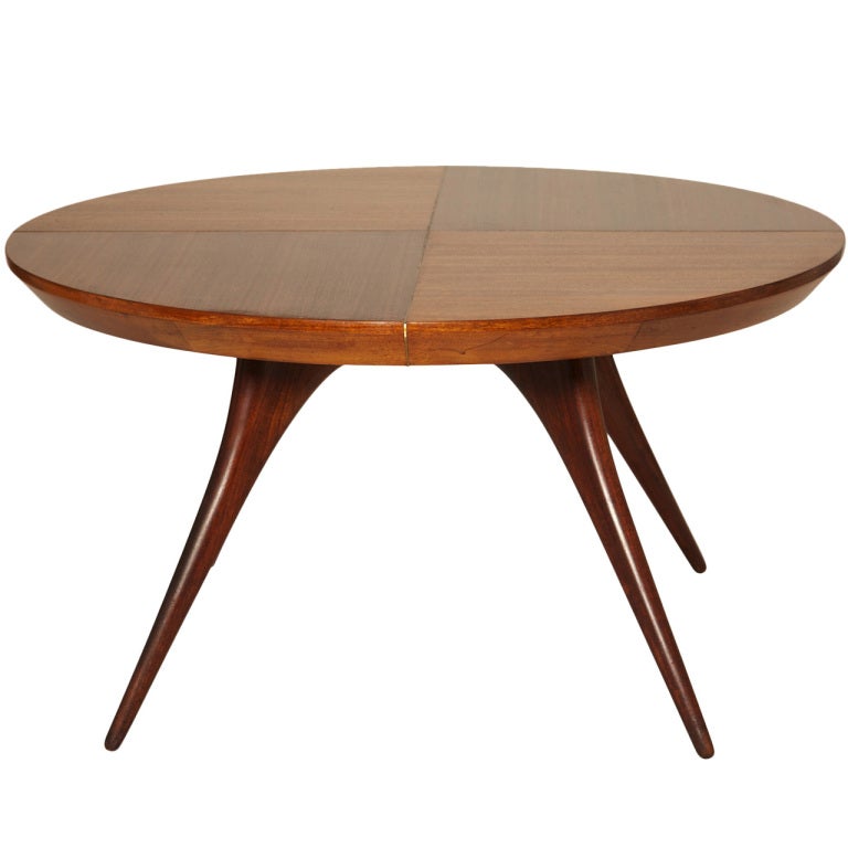 Rare Vladimir Kagan Dining Table with Two Leaves at 1stDibs