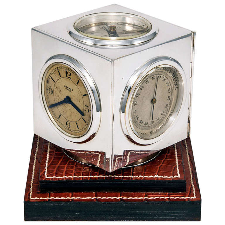 Hermes Rotating Clock at 1stDibs