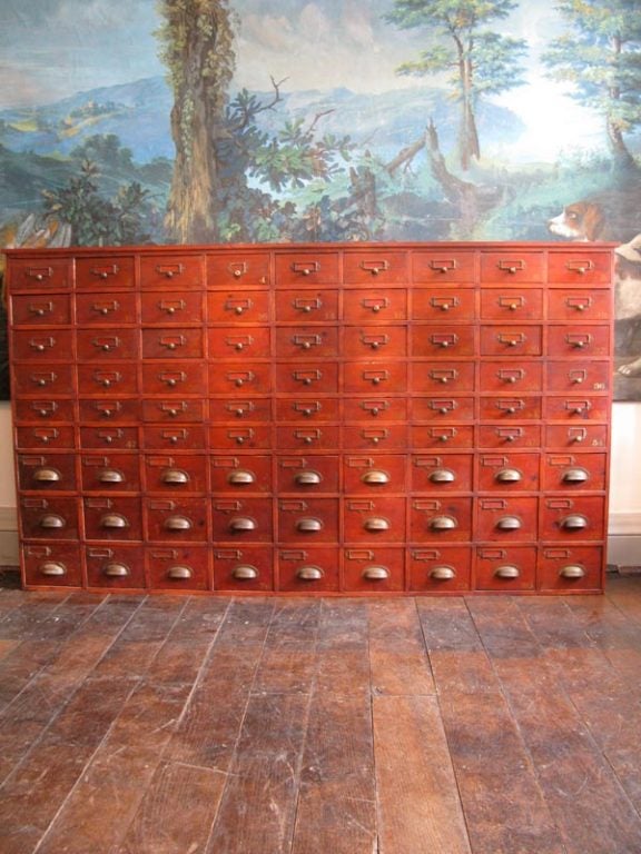 Wonderful 19th century Bank of Drawers at 1stDibs
