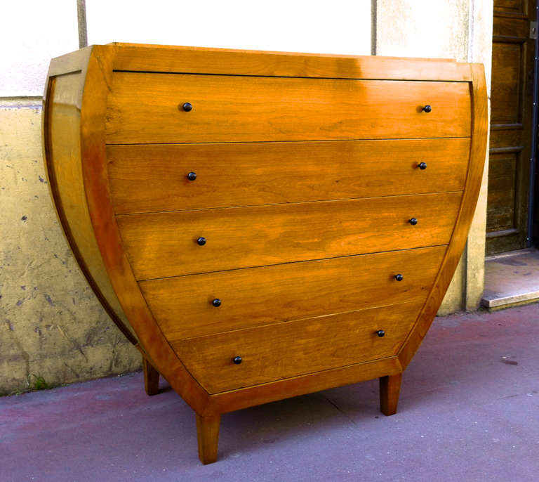 Chest of Drawers with Very Interesting Design, Five Drawers at 1stDibs