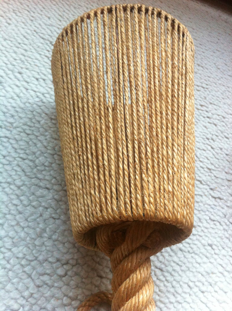 Pair of 1950s French Riviera Rope Sconces in Perfect Vintage Condition at 1stDibs