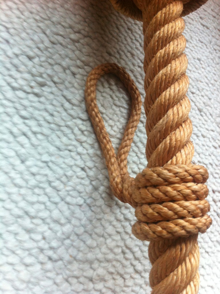 Pair of 1950s French Riviera Rope Sconces in Perfect Vintage Condition at 1stDibs