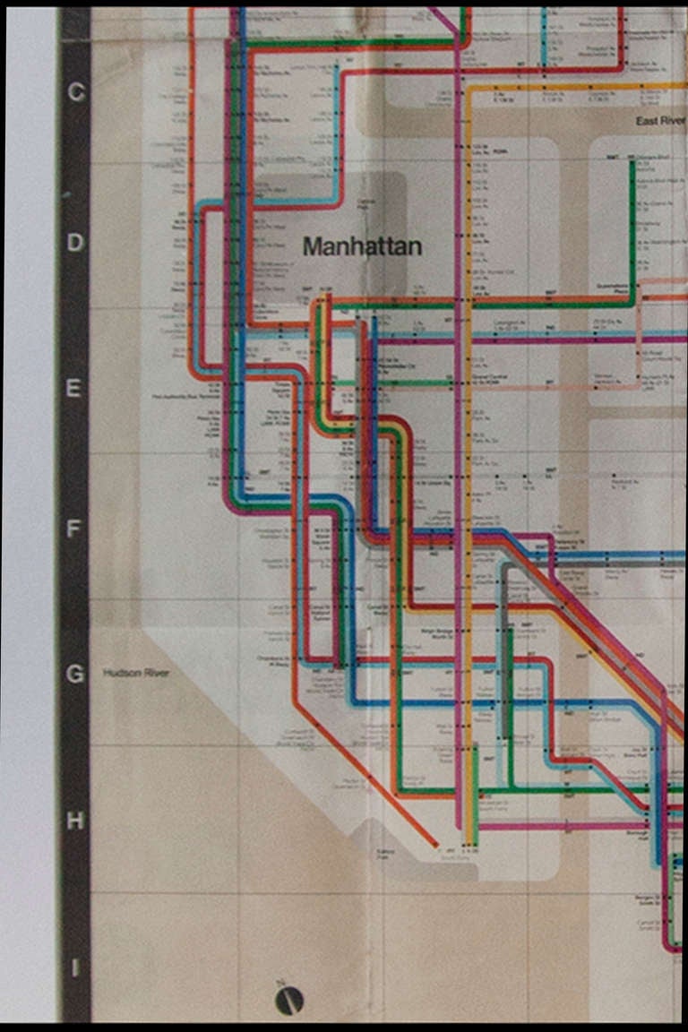 1972 NYC Subway Map by Massimo Vignelli at 1stDibs