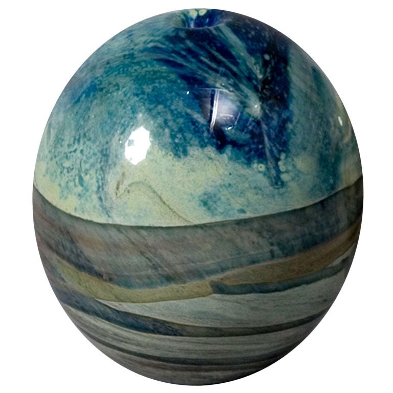 Handblown Glass "Moon" Vase by John Lewis at 1stDibs