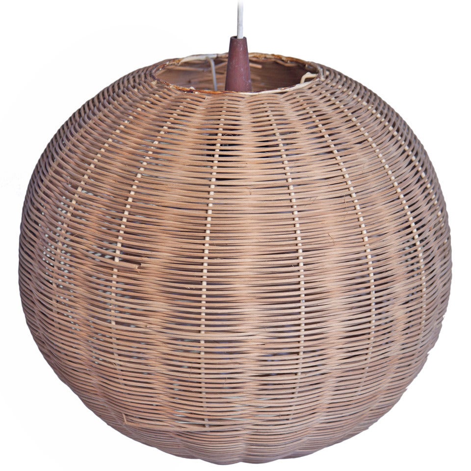 Wicker Ball Chandelier at 1stDibs